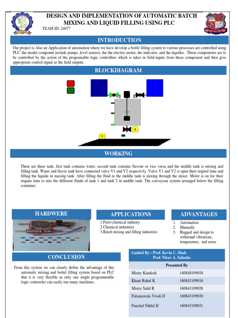 Vivek Poster | PDF | Programmable Logic Controller | Automation