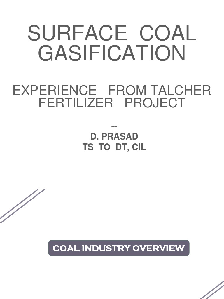 Talcher Fertilizer Coal Gasification Insights | PDF | Gasification | Coal