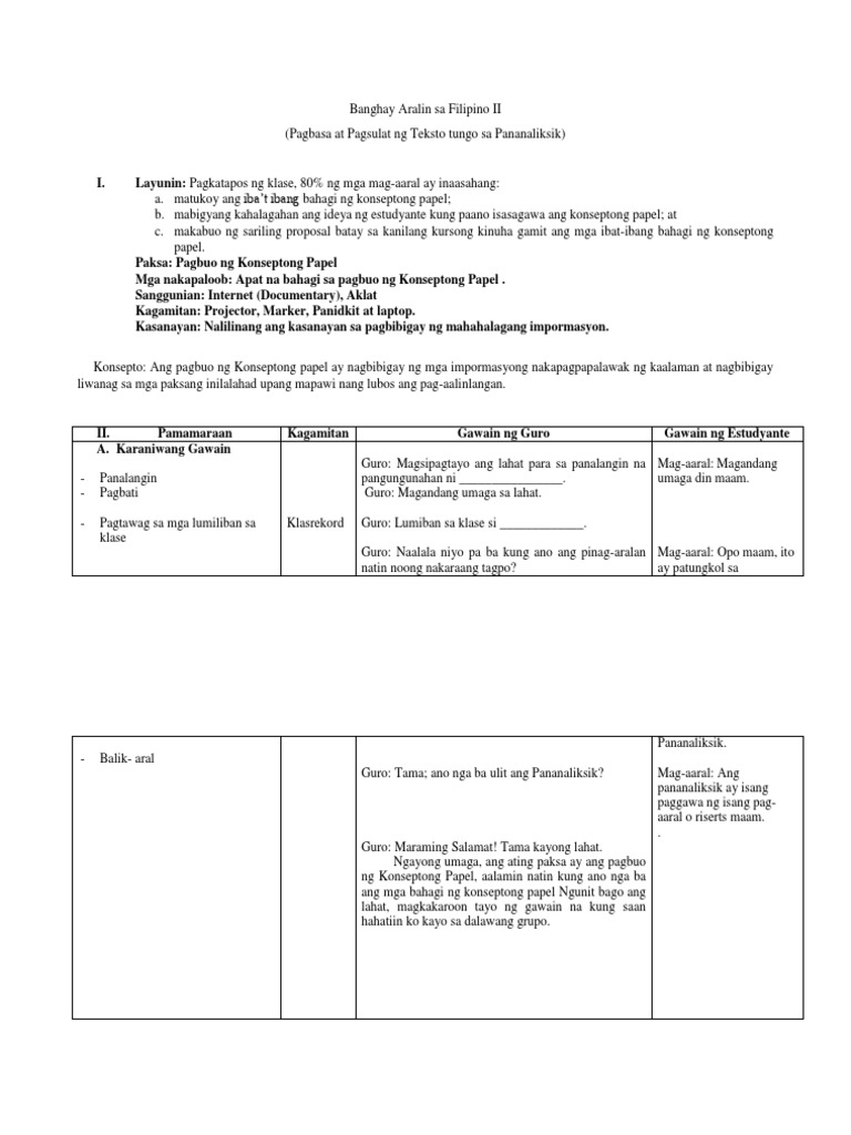 Lesson Plan JAM | PDF