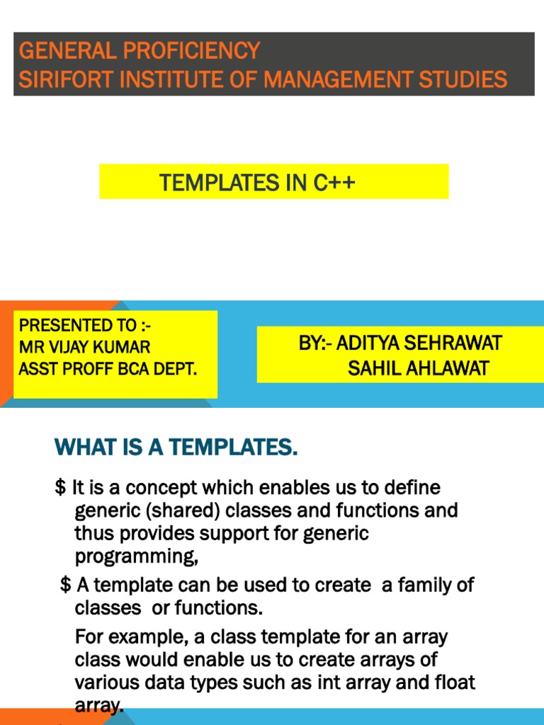 Templates Powerpoint Cpp Pdf
