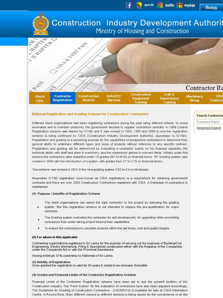 National Registration and Grading Scheme For Construction Contractors ...