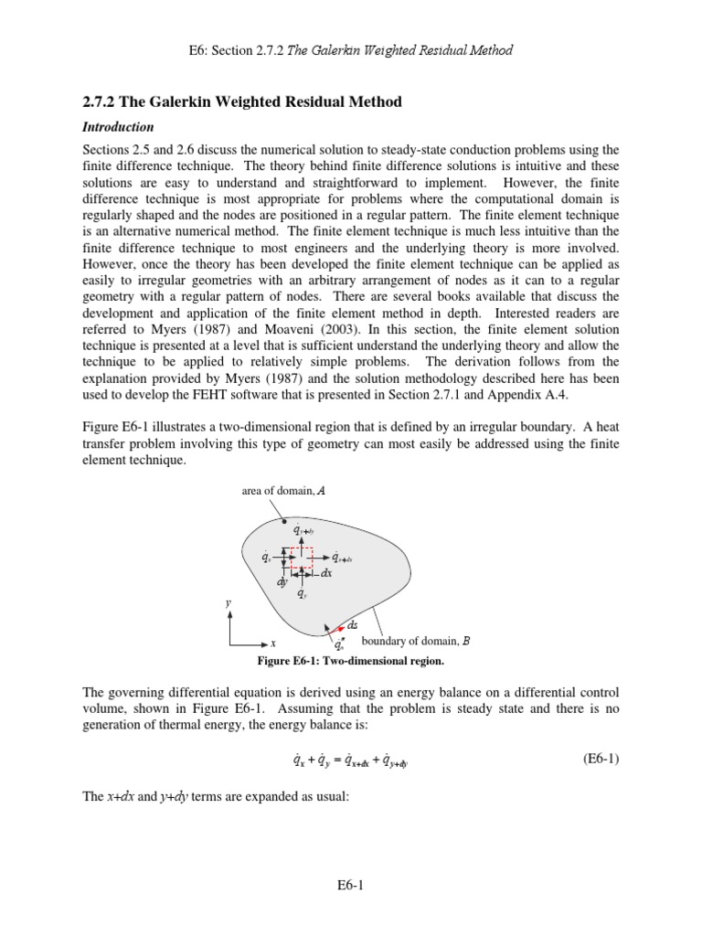 The Galerkin Method | PDF | Finite Element Method | Finite Difference