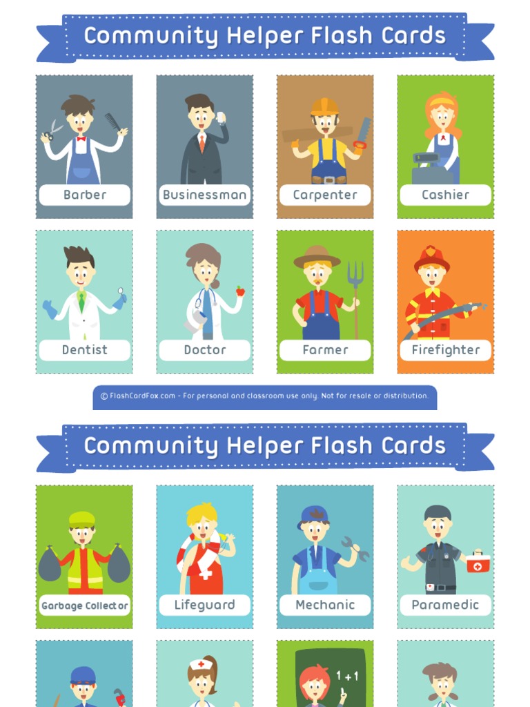 Flashcards Community Helper PDF | PDF | Health Care