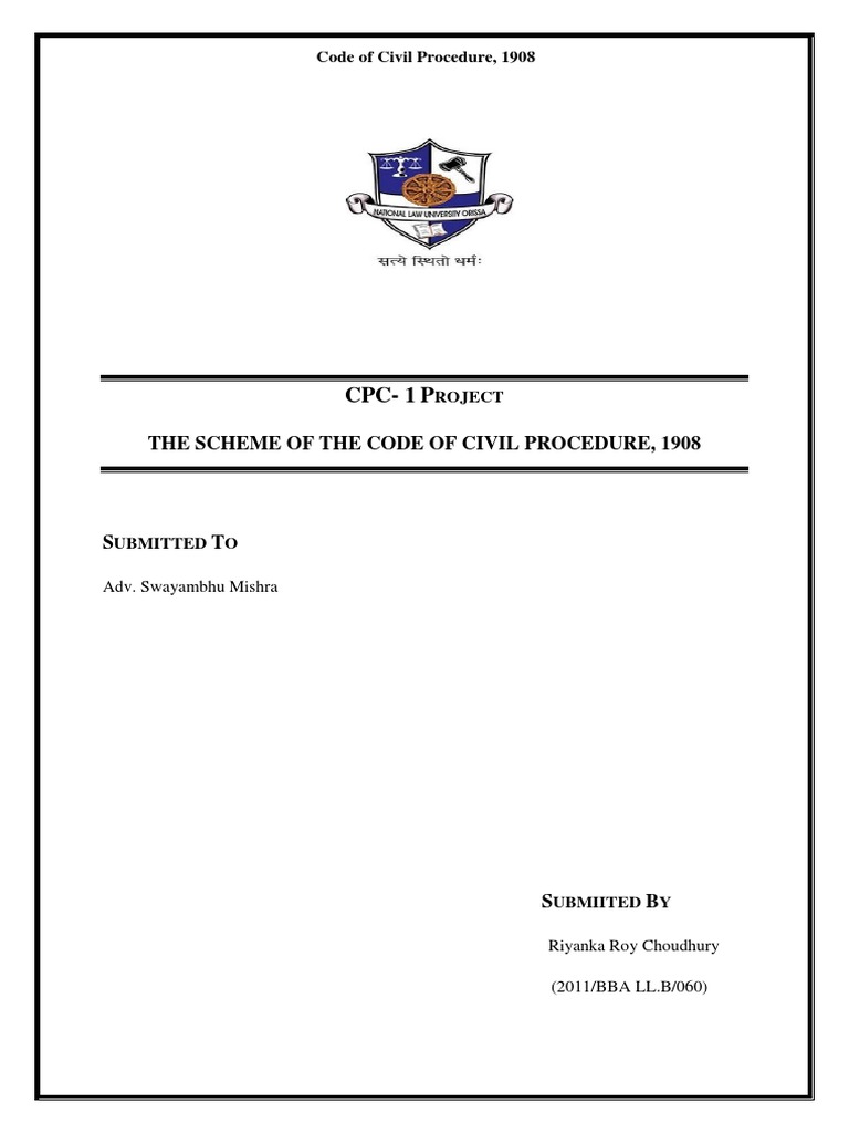 CPC 1908 PDF | PDF | Pleading | Lawsuit