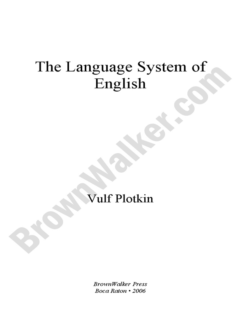 The Language System of English | PDF | Morphology (Linguistics ...