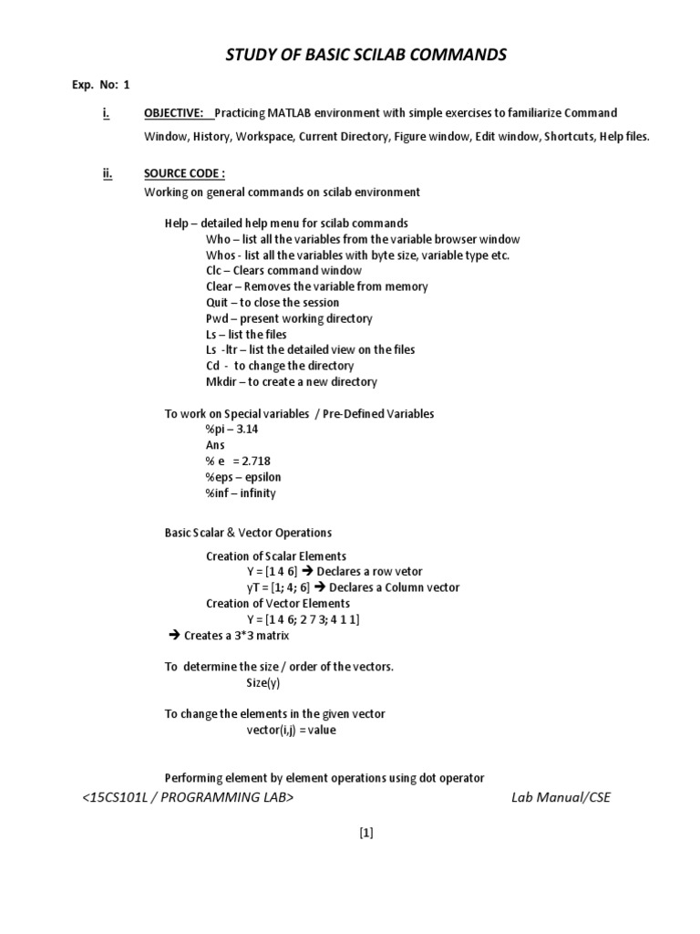 Lab Manual Format For Progams Pdf Control Flow Matrix Mathematics