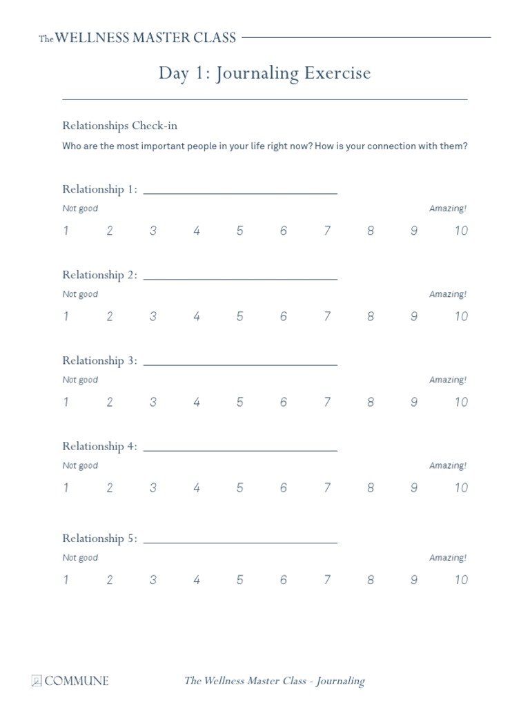HANDOUT Day 1 Wellness Master Class | PDF
