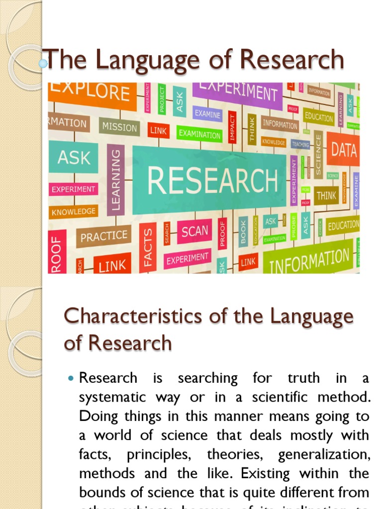 Characteristics of Research Language | PDF | Hypothesis | Question