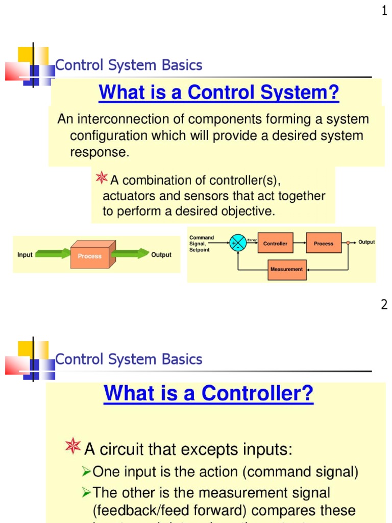 8 Control Basics PDF | PDF | Control Theory | Mathematical Analysis