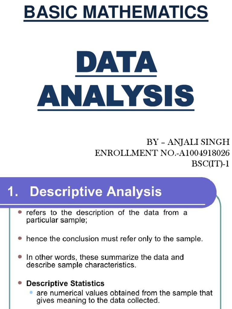 Data Analysis: Basic Mathematics | PDF