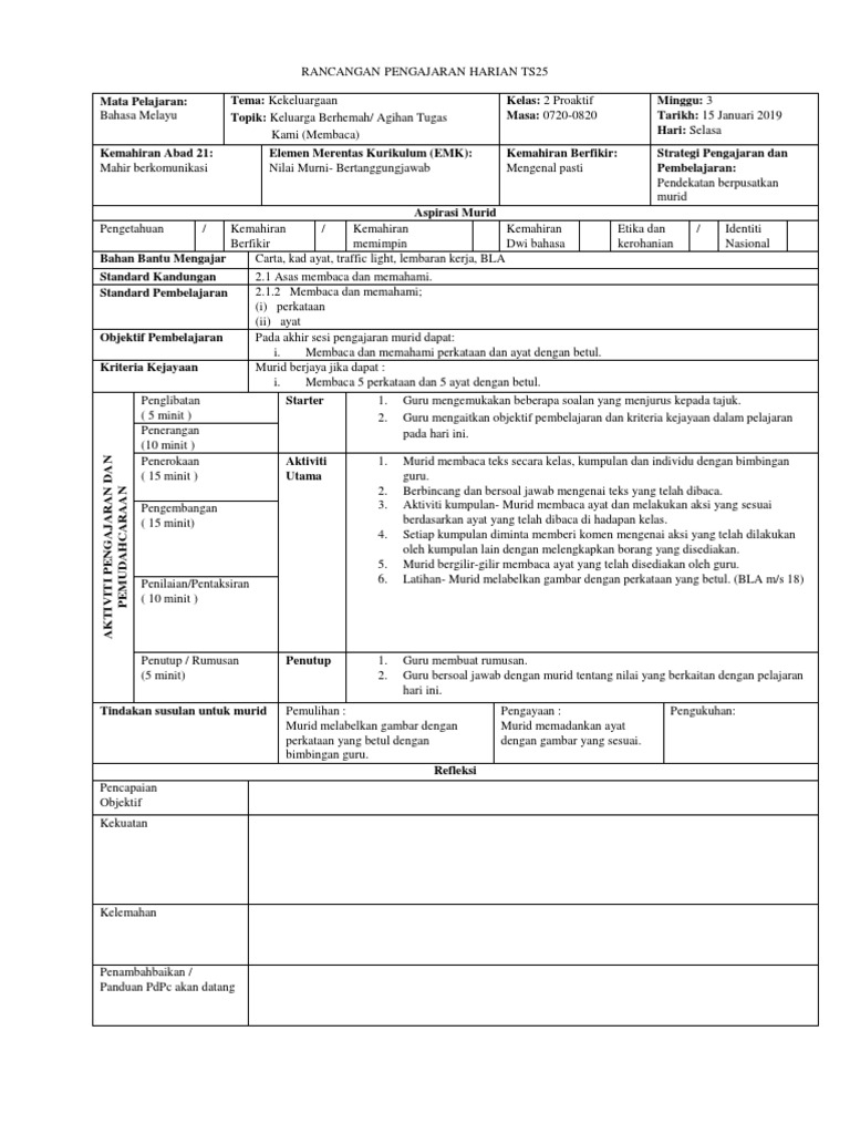 Tapak RPH TS25 BM | PDF