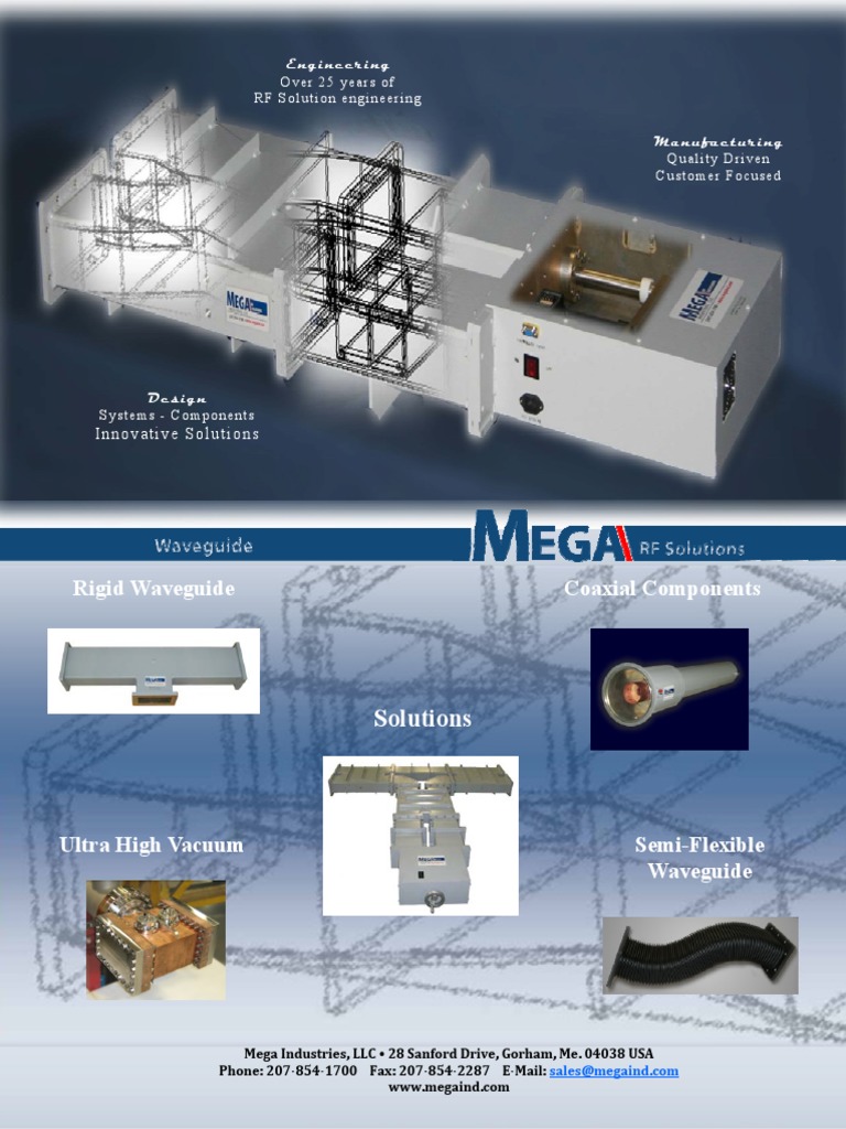 Mega Rigid Waveguide Catalog PDF | PDF | Coaxial Cable | Transmission Line