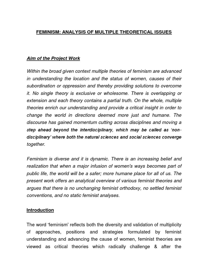 Feminism Final | PDF | Feminism | Gender Studies