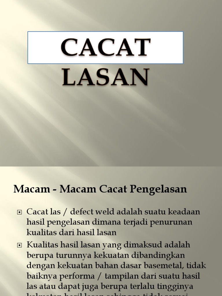 Cacat Lasan | PDF