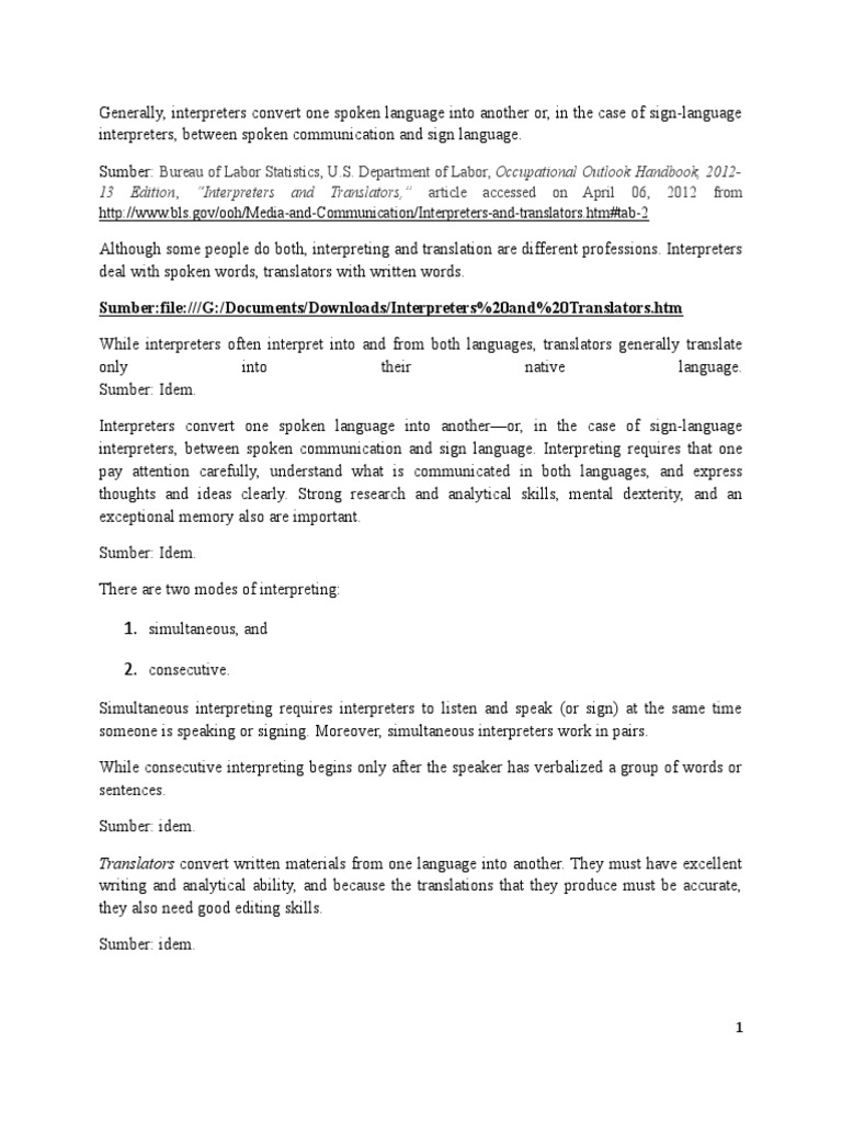 Catatan Interpreter | PDF | Language Interpretation | Sign Language