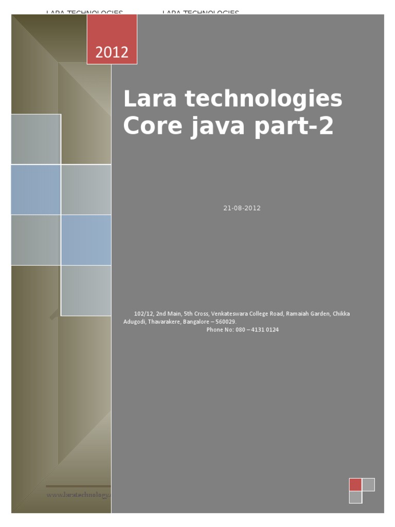 Core Java Part2 Section A | PDF | Java (Programming Language ... Core Java Part2 Section A | PDF | Java (Programming Language ...