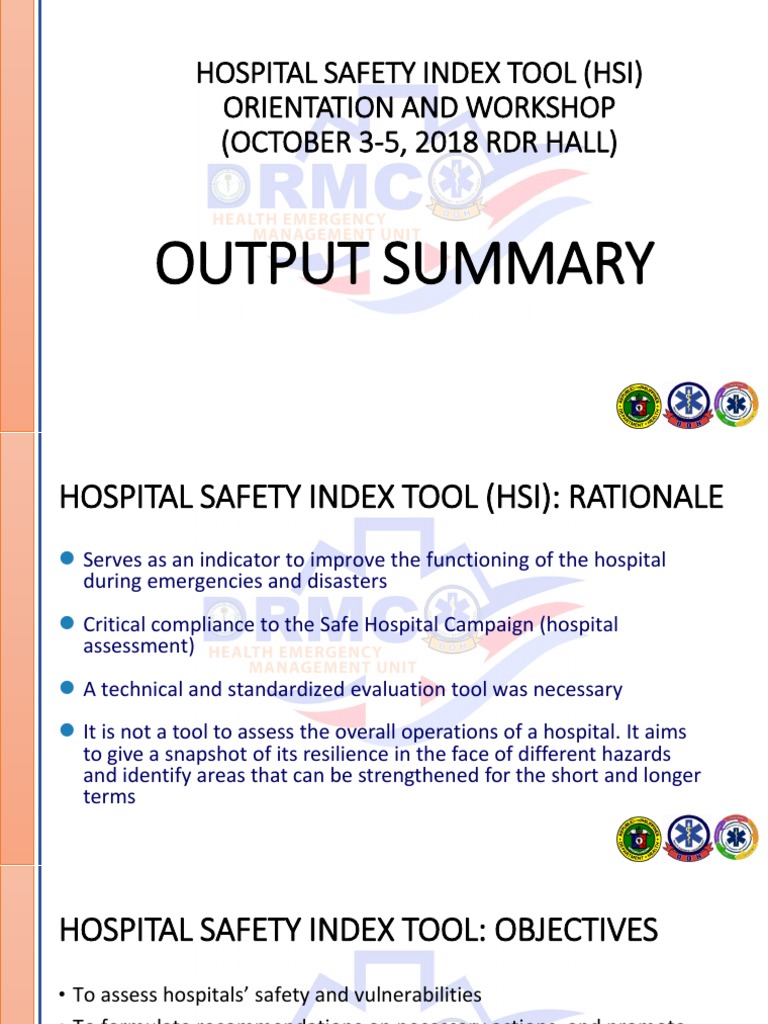 Hospital Safety Index Tool Overview | PDF | Emergency Management ...