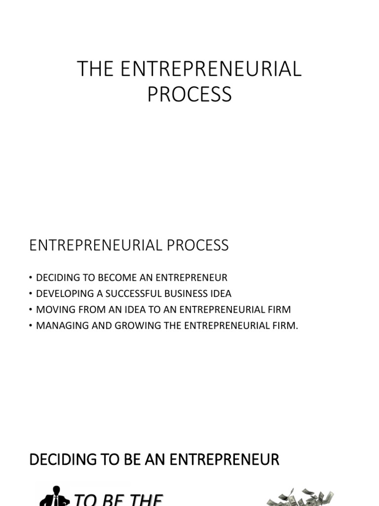 The Entrepreneurial Process | PDF | Entrepreneurship | Microeconomics