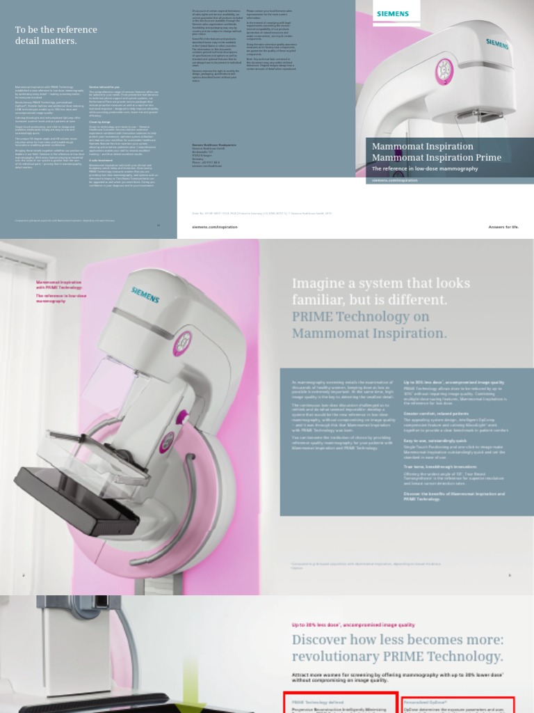 Brochure Mammomat Inspiration | Mammography | Breast Cancer