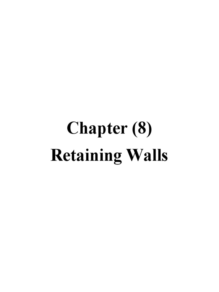 Retaining Wall Notes PDF | PDF | Civil Engineering | Physics