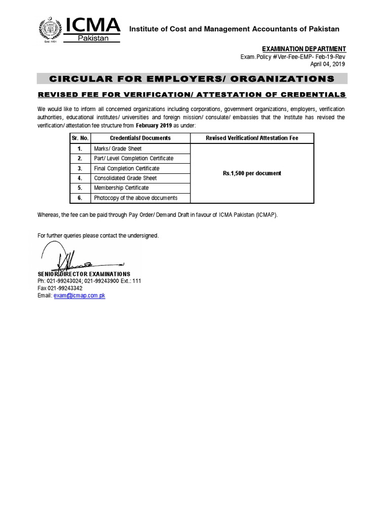 Cir Verification Attestation of Credentials Revised 04042k19 | PDF ...