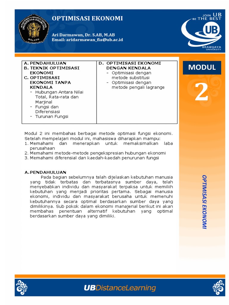 Modul 2 Optimisasi | PDF