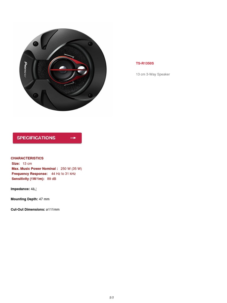 TS R1350S | PDF