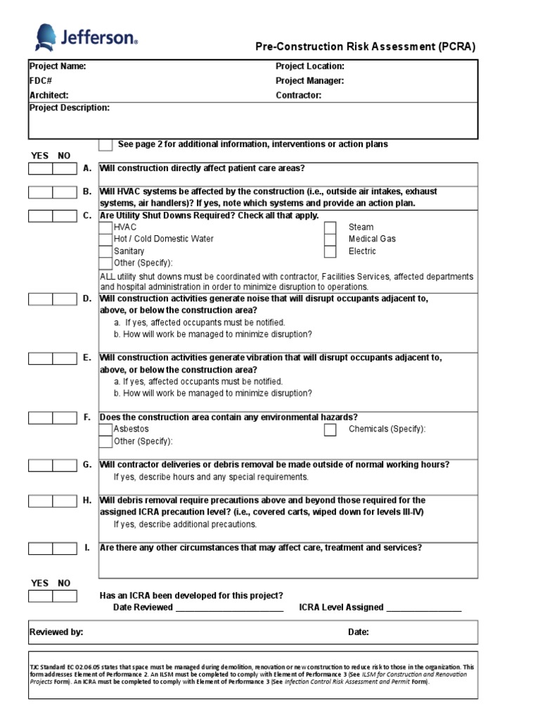 Pre Construction Risk Assessment (PCRA) 7-10-2015 | Download Free PDF ...
