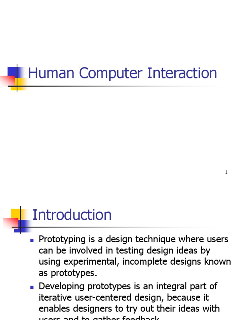 Human Computer Interaction | PDF | Software Prototyping | Prototype