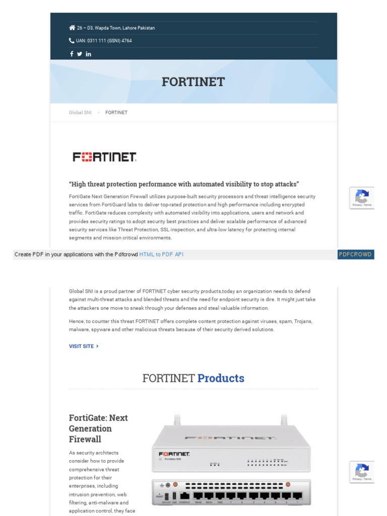 Fortinet in Pakistan | PDF | Internet Privacy | Computer Security