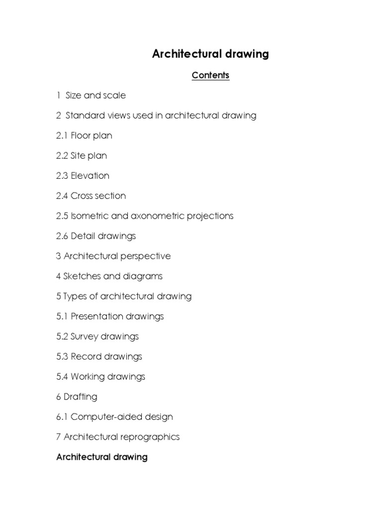 Architectural Drawing | PDF | Perspective (Graphical) | Technical Drawing
