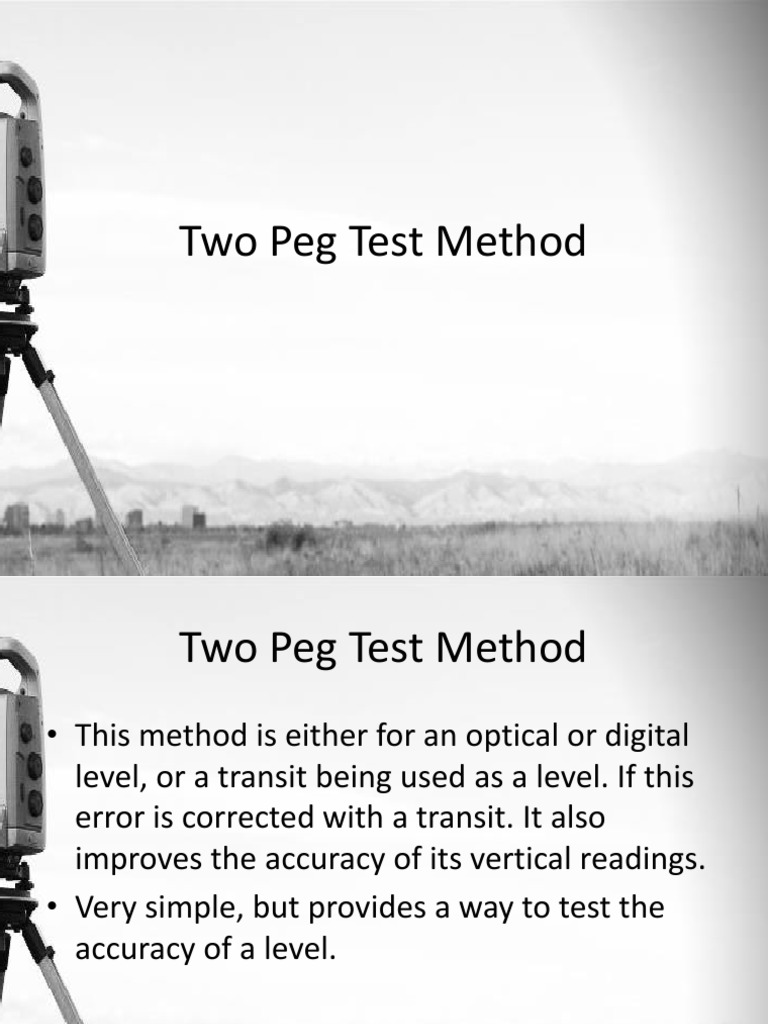 Two Peg Test Method Explained | PDF | Applied And Interdisciplinary ...