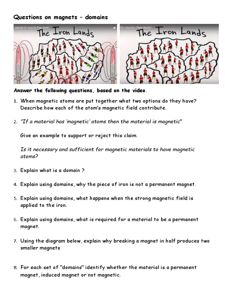 Questions On Magnets - Domains | PDF