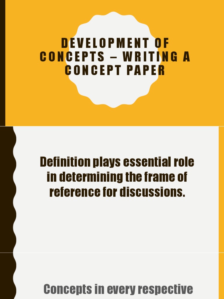 Development of Concepts Writing A Concept Paper | PDF | Concept | Business