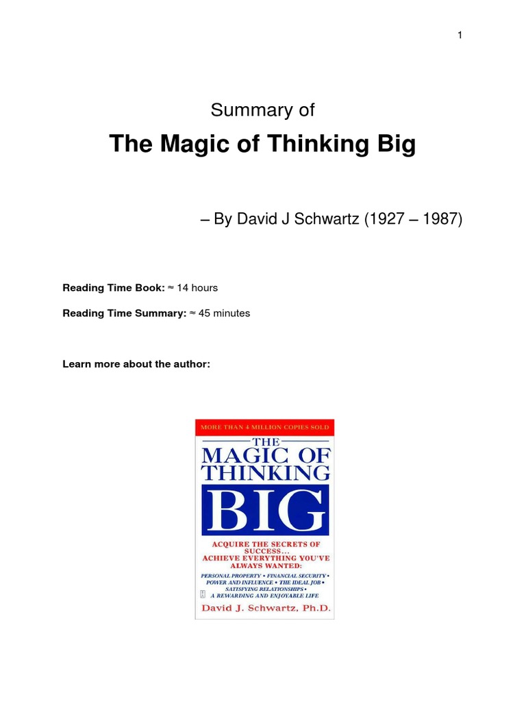 The Magic Thinking Big | PDF | Thought | Body Language