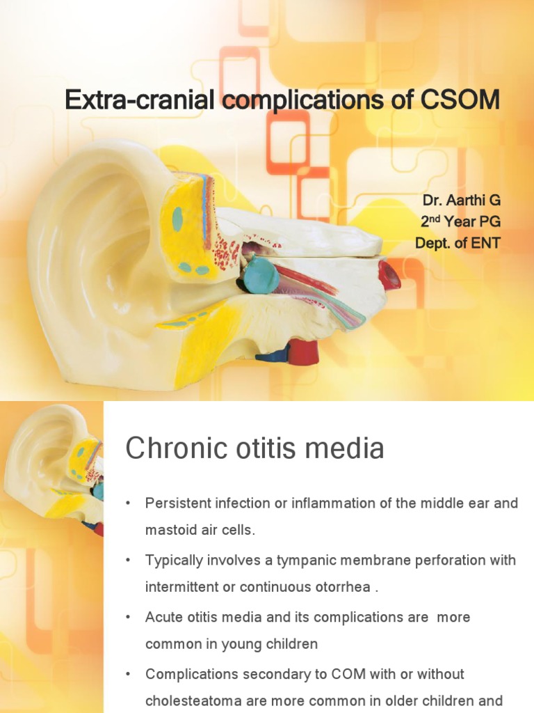 Extra-Cranial Complications of CSOMfinal | PDF | Auditory System ...