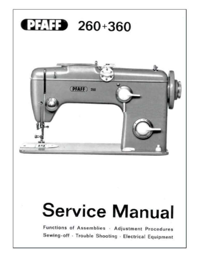 Pfaff 260 360 Service Sua | PDF