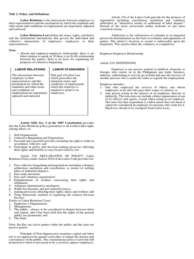 Labor Outline | PDF | Trade Union | Employment