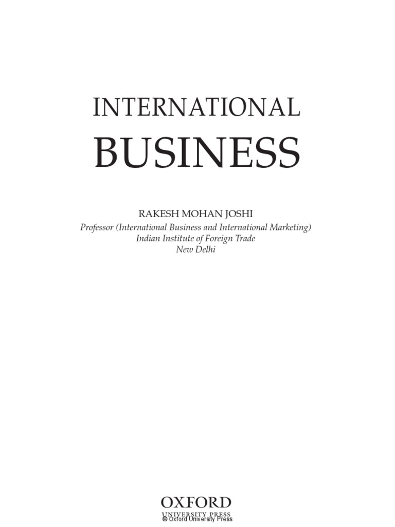 International Business | PDF | Globalization | Foreign Direct Investment