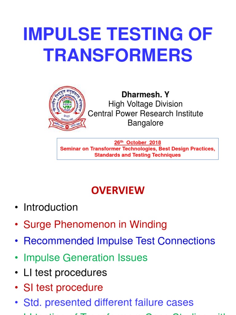 Impulse Testing of Transformers: An Overview of Lightning Impulse and ...
