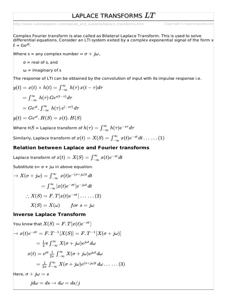 Ecc - Gate | PDF | Laplace Transform | Mathematical Analysis