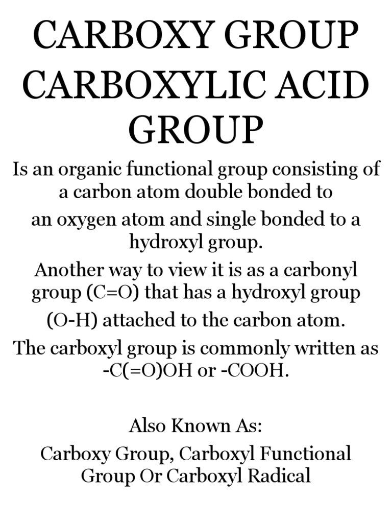 Carboxy Group | PDF