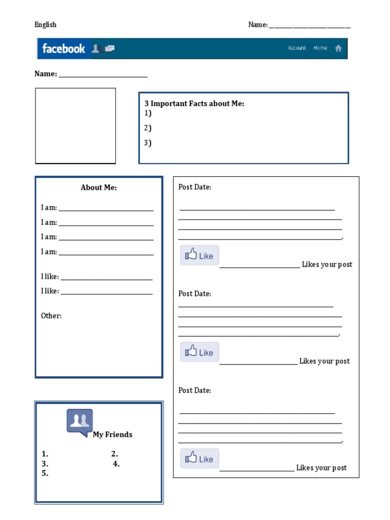 Facebook Character Profile | PDF