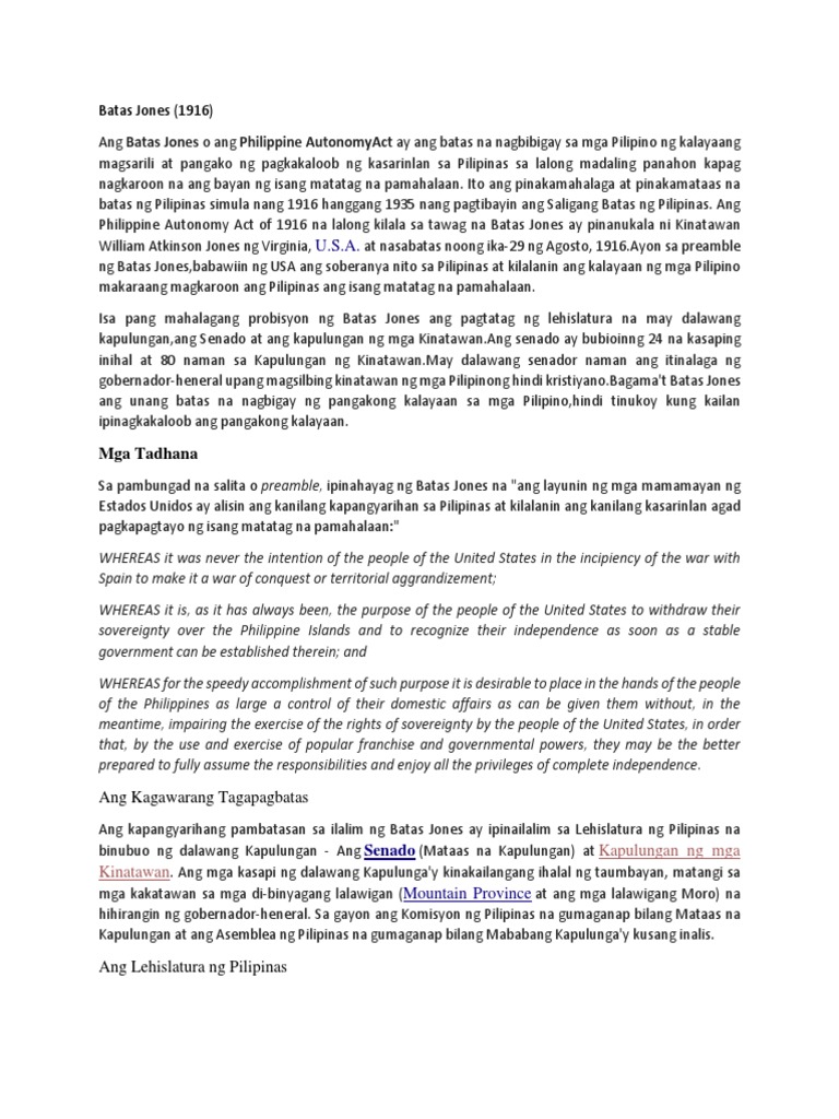 Batas Jones | PDF