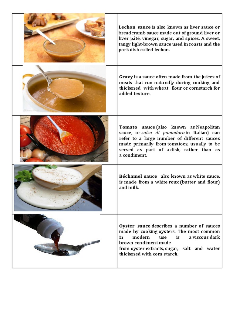 10 Sauces | PDF | Tomato Sauce | Foods