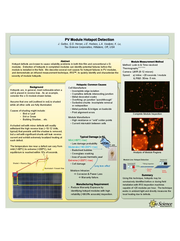 PV Module Hotspot Detection | Download Free PDF | Solar Panel | Infrared