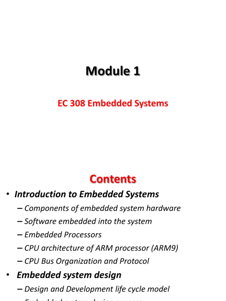 EC 308 Embedded Systems | PDF | Embedded System | Computer Program