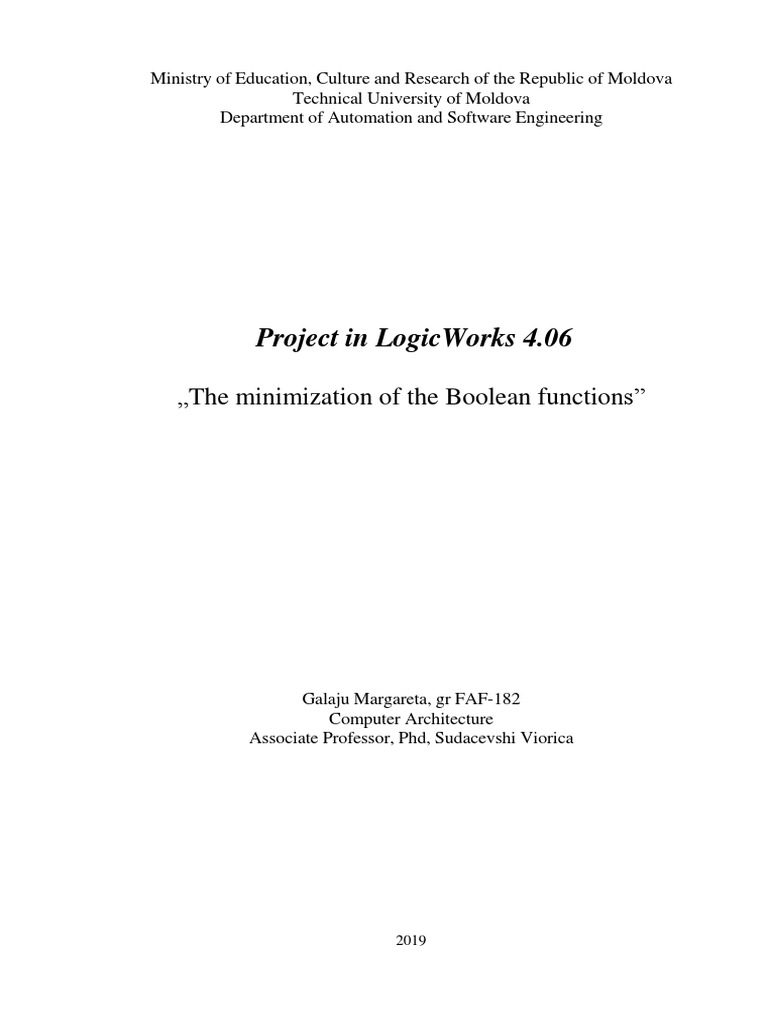 Boolean Function Minimization Pdf Boolean Algebra Teaching