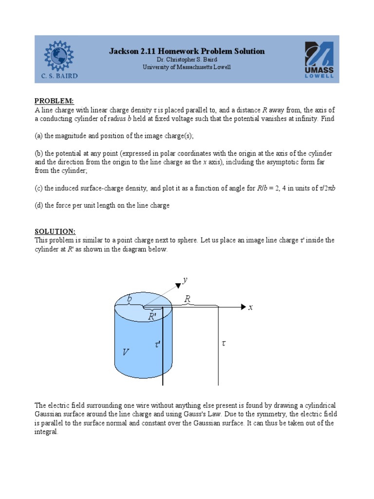 Jackson 2.11 Homework Problem Solution: y B R R' | PDF | Theoretical Physics | Mechanics