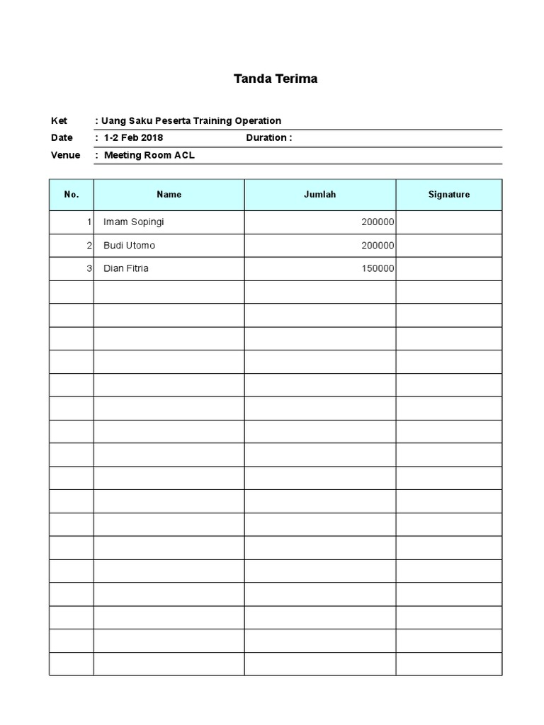 Tanda Terima | PDF